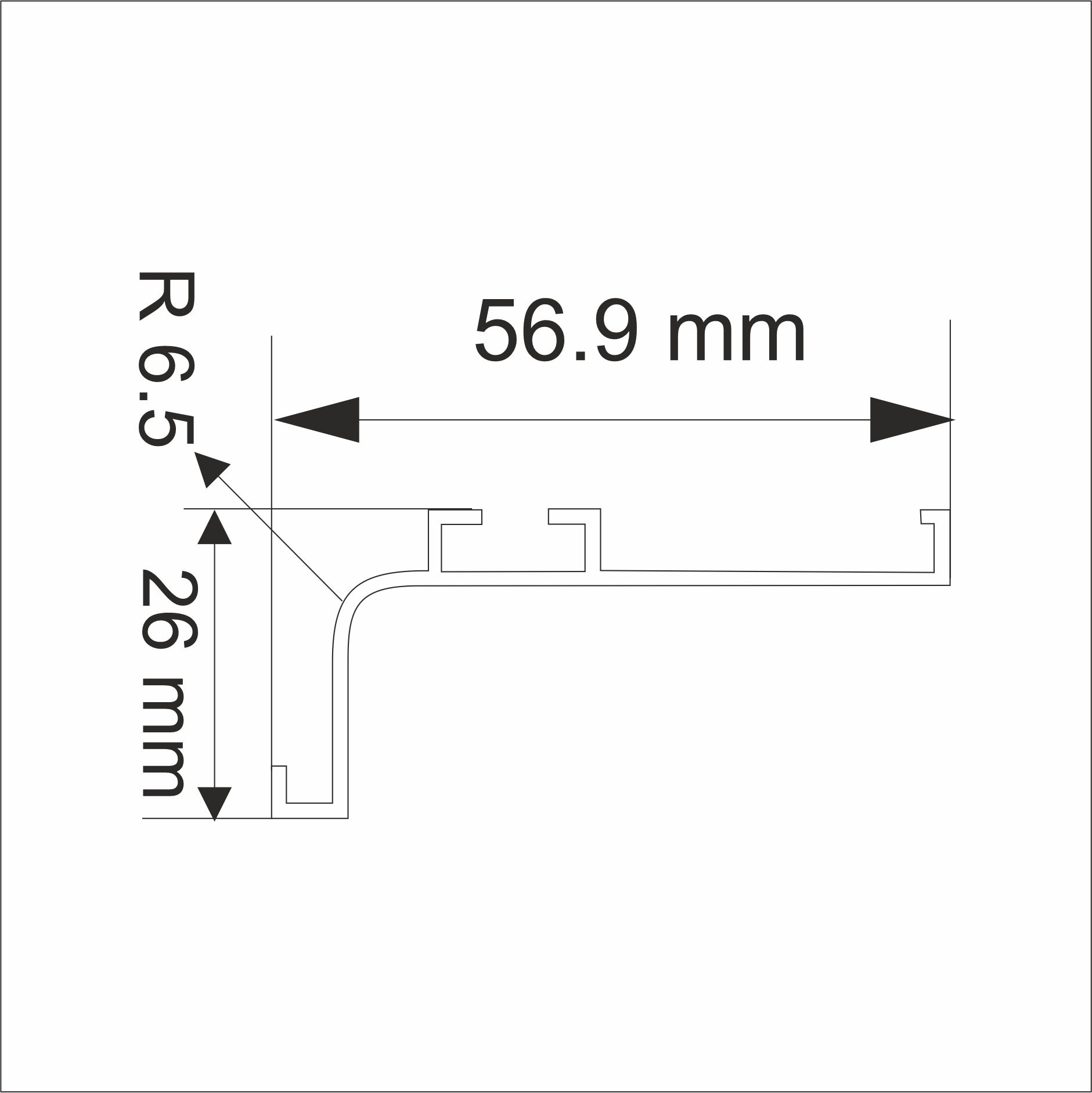 Harrison Locks - J - Gola Aluminium Profile
